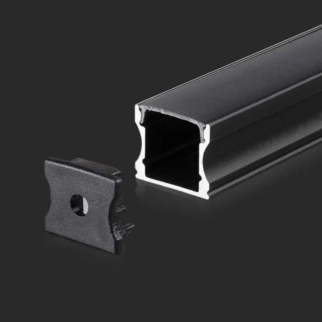 Profilé aluminium noir pour bande LED 2000 x 17,2 x 14,4mm | Leroy Merlin