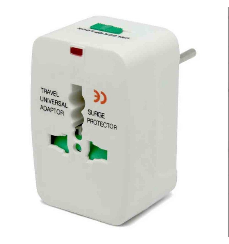 Adaptador de enchufes universal para viajes viajar todo en uno | Leroy Merlin