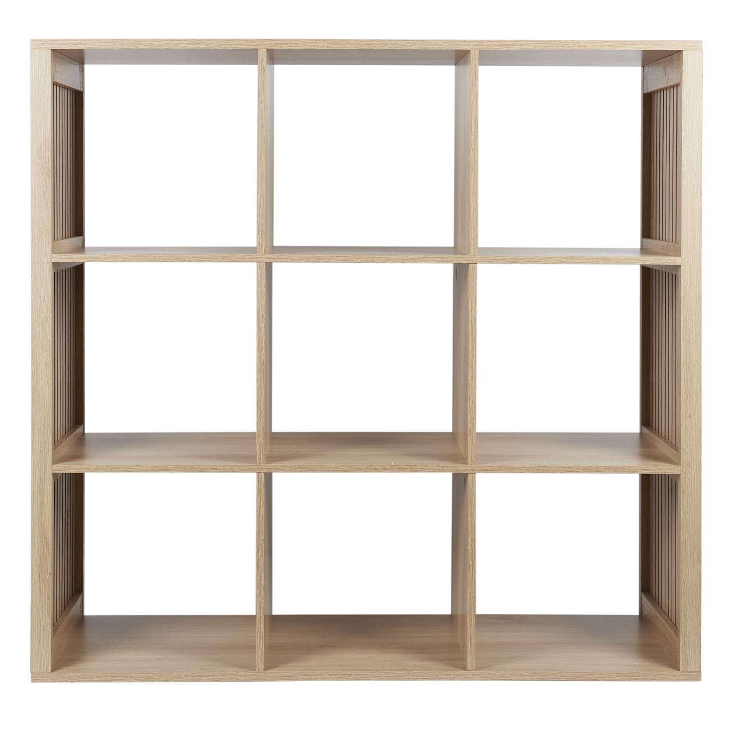 Etagère de rangement 9 cases Saulk en bois - Marron | Leroy Merlin