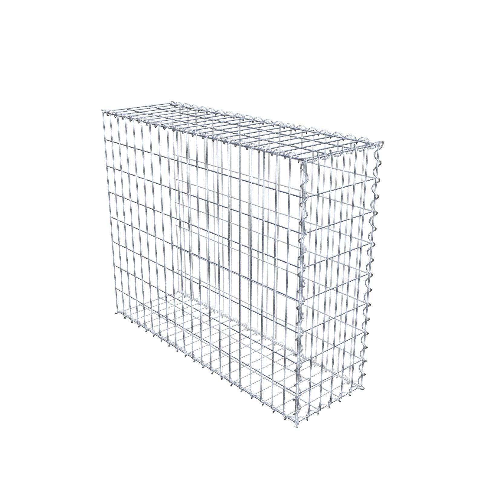 Gabion à monter en longueur 100 cm x 80 cm x 30 cm (L x H x P), maille 5 x 10 cm, Spirale, Avert ...