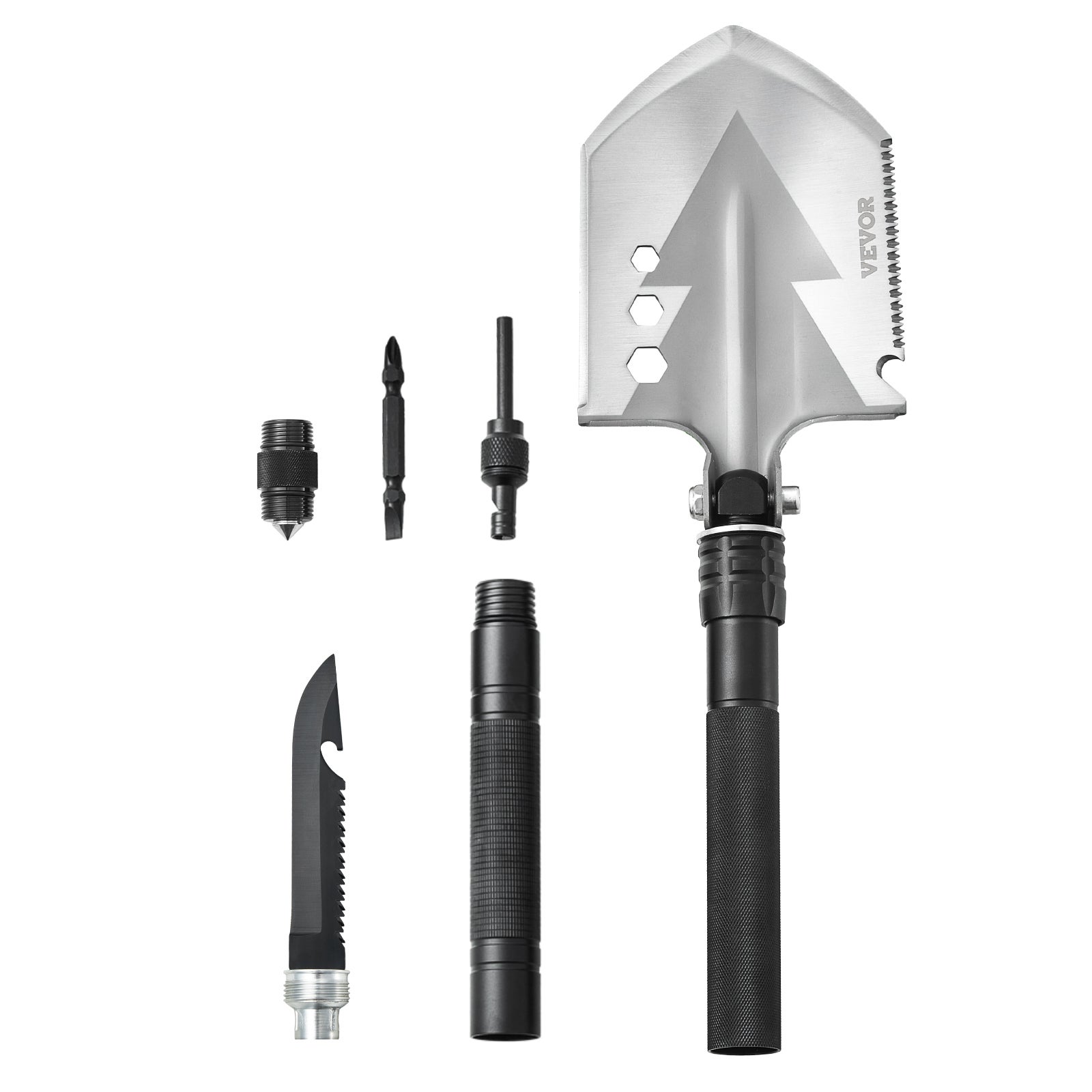Pelle de survie pliante 8 en 1,VEVOR pelle de camping ...