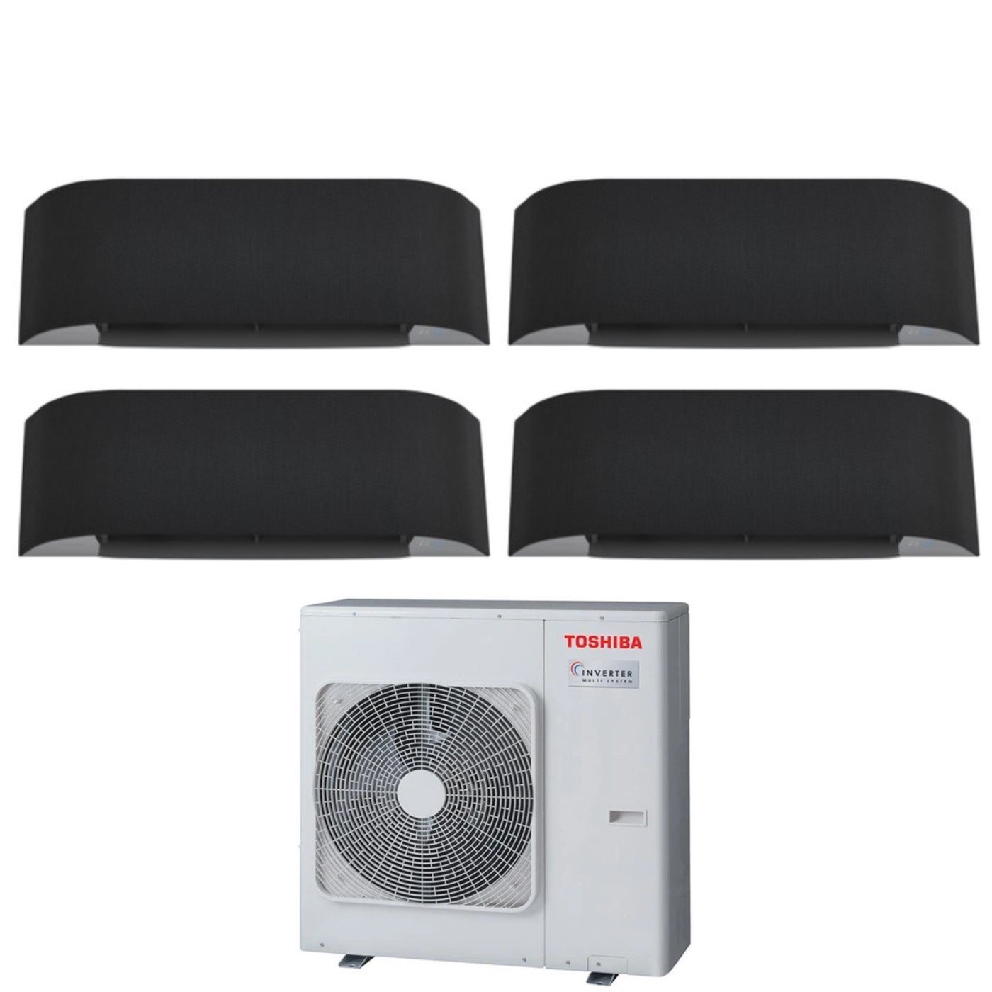 Climatizzatore Condizionatore Toshiba Quadri Split Inverter Serie Haori 13+13+13+13 (12+12+12+12 ...