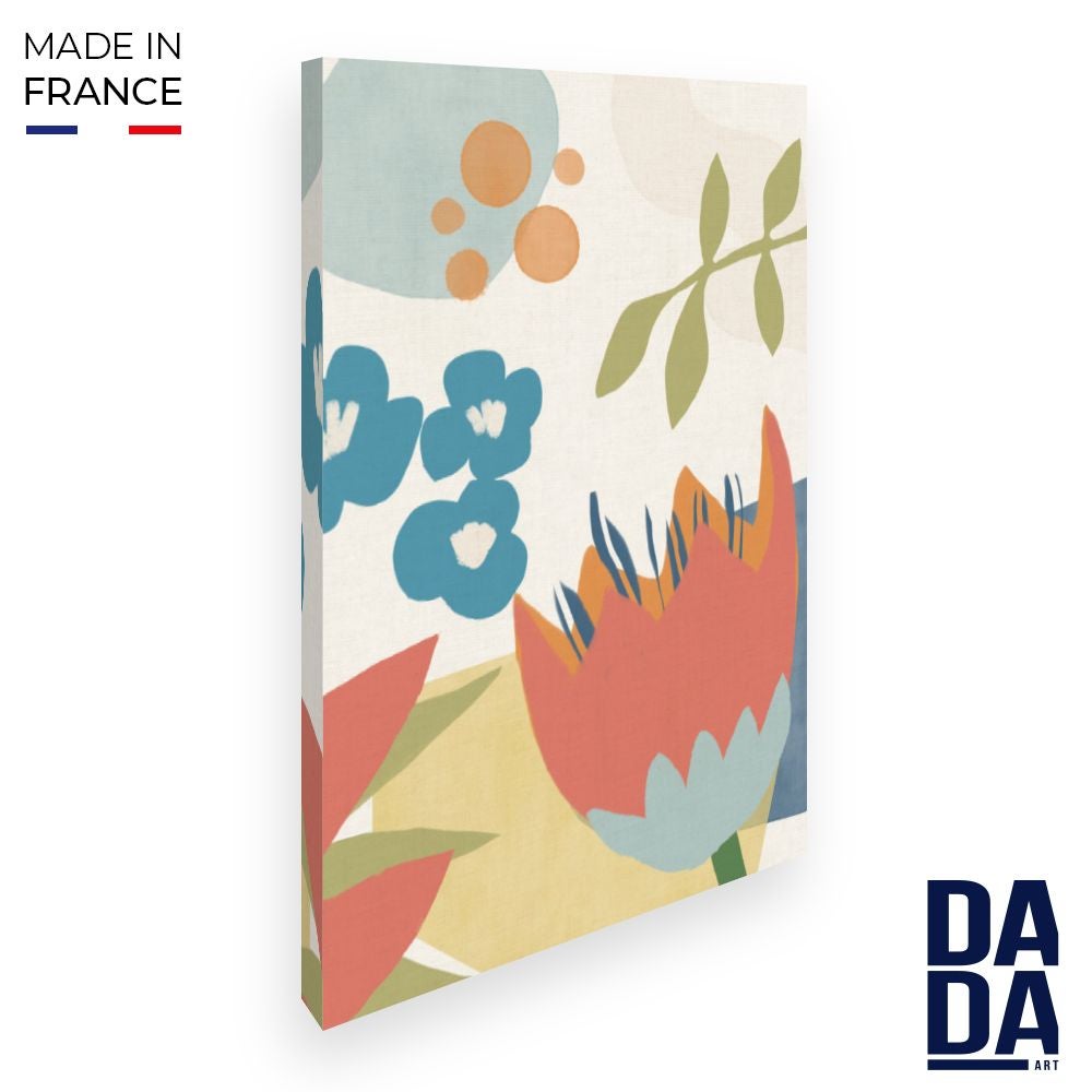 Toile Fleurs stylisées / 60x90cm / Fabriqué en France / DADA ART ...