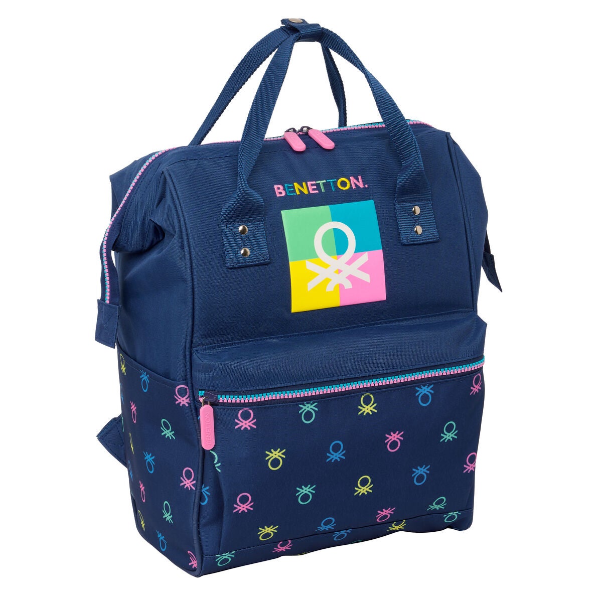 Mochila para Portátil Benetton Cool Azul marino 27 x 40 x 19 cm | Leroy ...