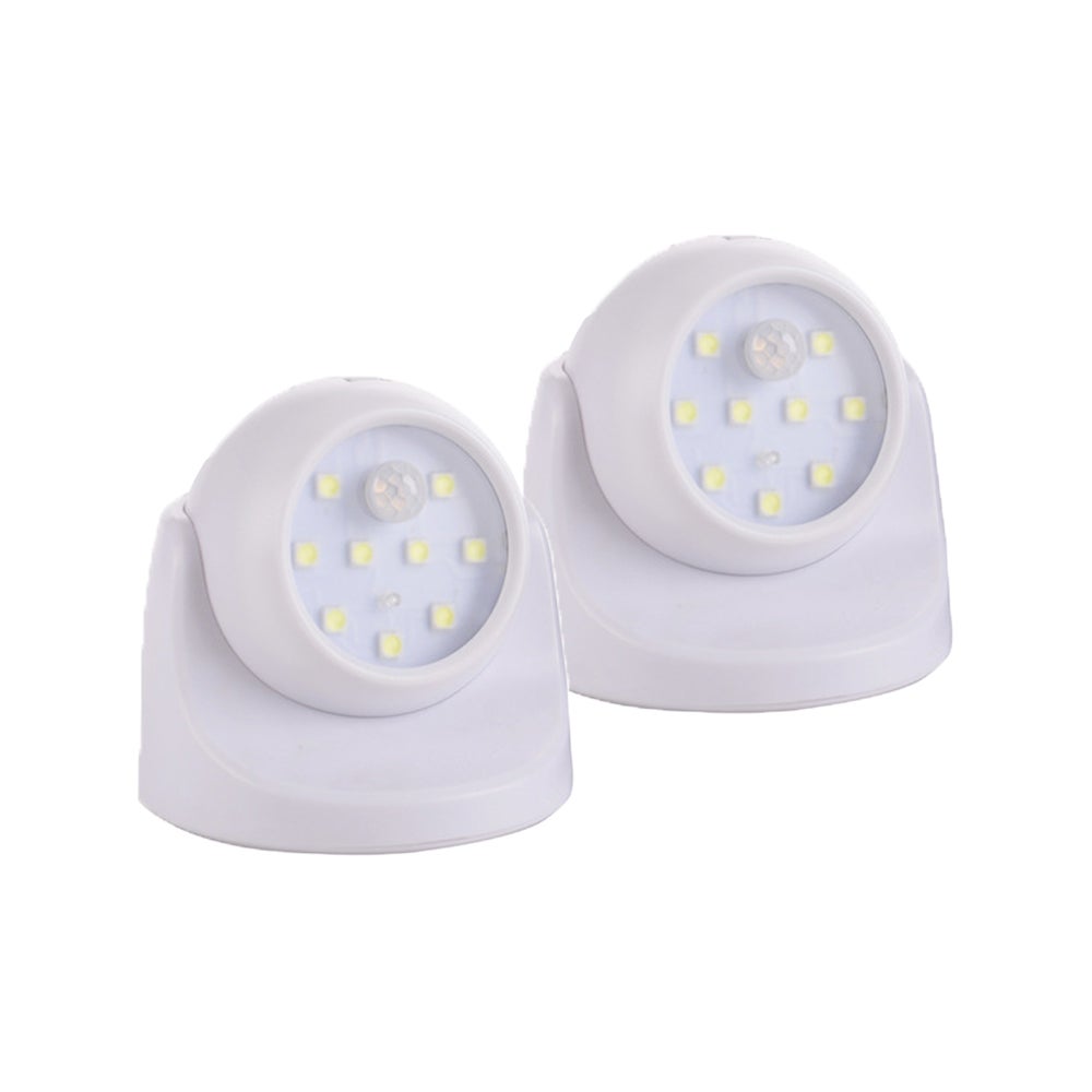 Paquete de 2 luces LED con sensor para exteriores, luz nocturna ...