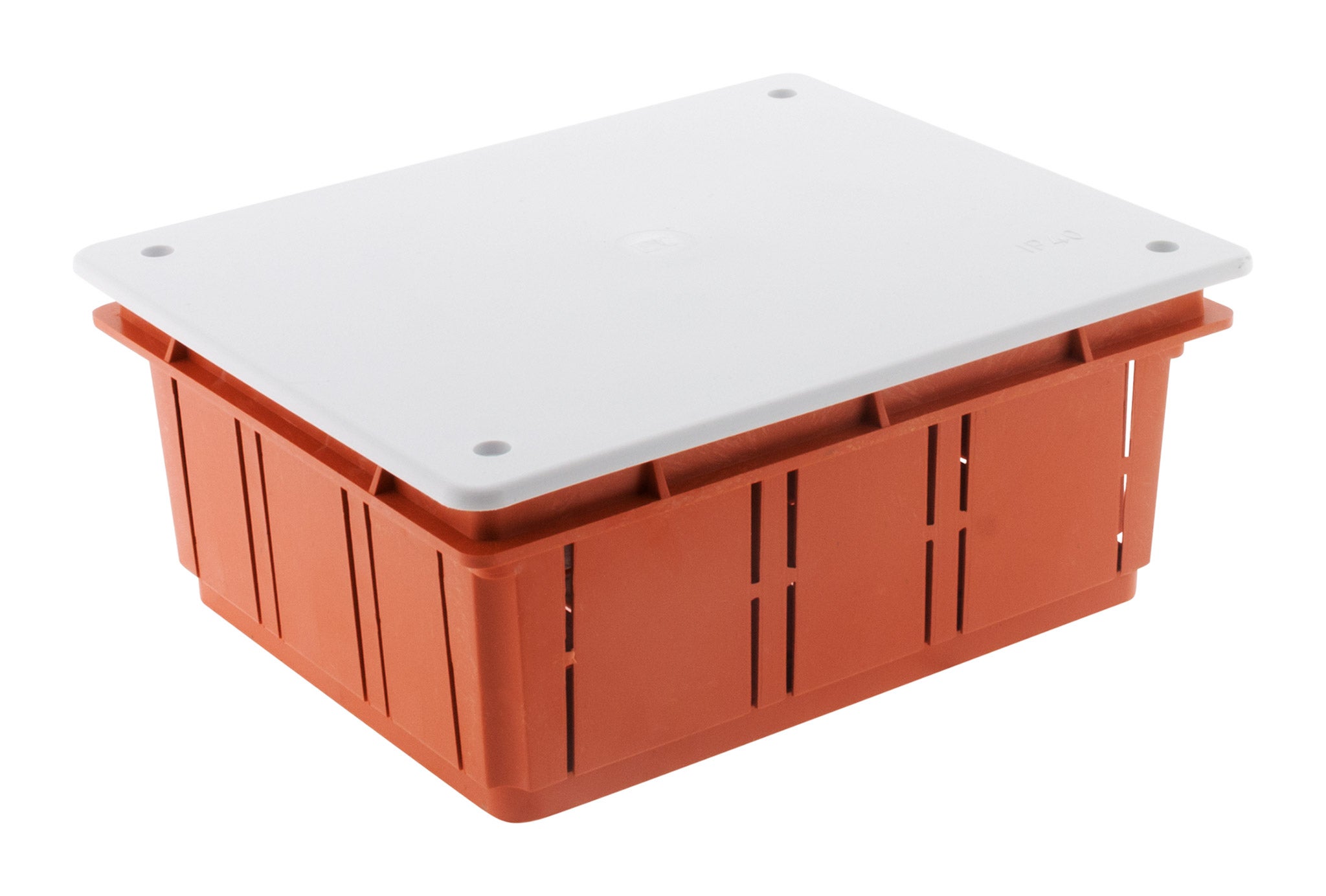 Boîte de dérivation à encastrer 160 x 130 x 70mm - Rouge - Zenitech ...