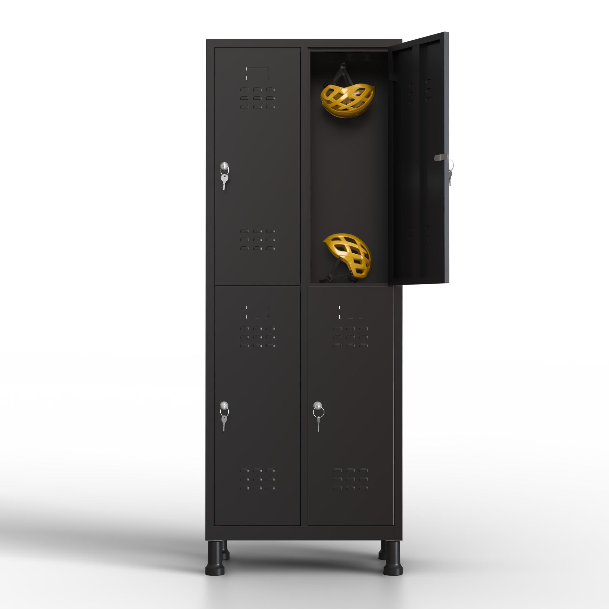 TwinThink Taquillas Vestuario 180cm de 4 Puertas Taquilla Metalica con ...