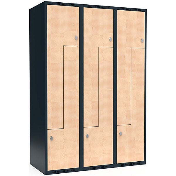 Kaiserkraft | Armadio a scomparti Fydor | grigio / betulla | largh 1200 ...