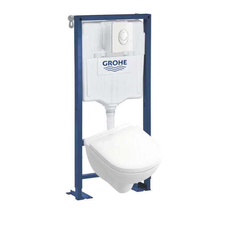 Pack WC compact VILLEROY ET BOCH O.novo avec abattant + bâti-support ...