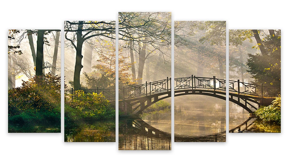 Tableau 5 parties Tableau photo balade romantique - 150x80 cm | Leroy ...
