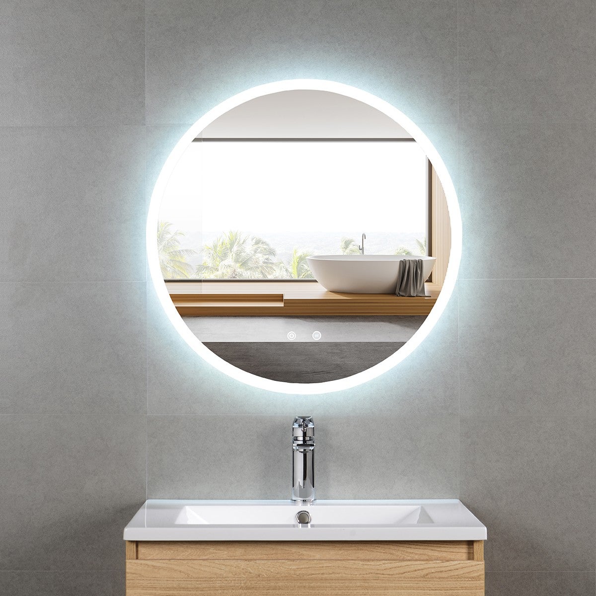 Miroir LED rond 60Cm JOY | Leroy Merlin