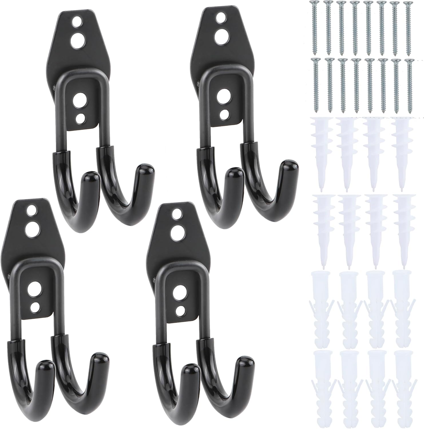 4 Pièces Crochet Mural Garage, Rangement Garage, Crochet Rangement ...