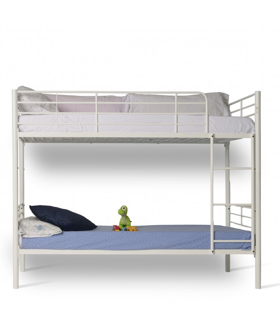 LITERA METÁLICA TWINS CON COLCHONES - Blanco - 90 x 200 cm | Leroy Merlin