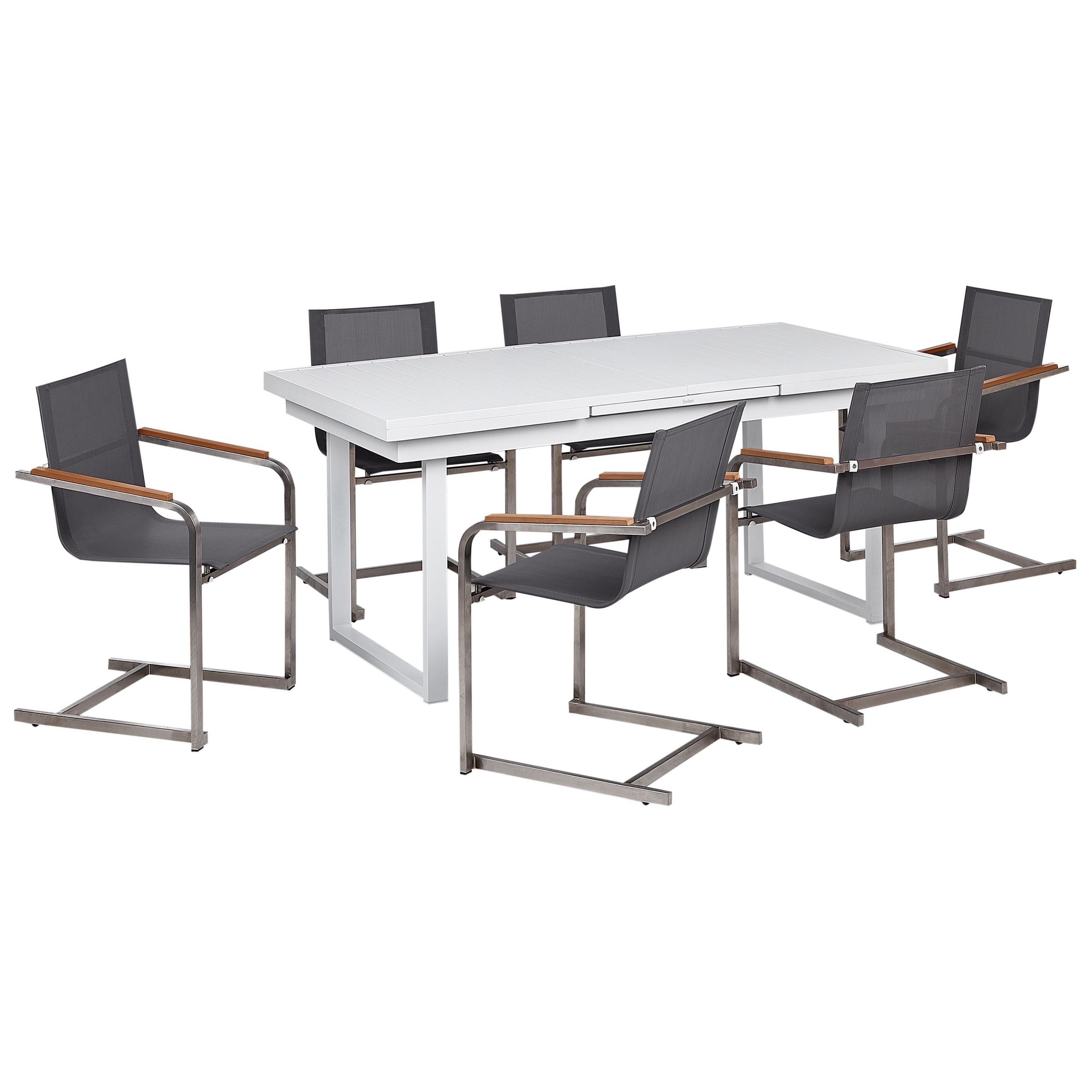 Beliani Conjunto de comedor exterior 6 plazas VALCANETTO/COSOLETO Metal ...