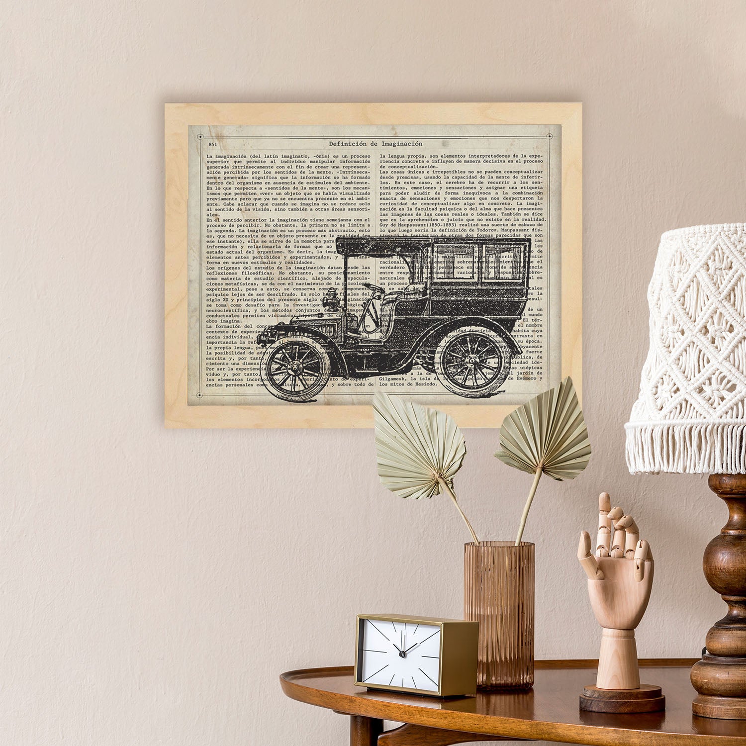 Affiches D'objets Vintage. Lame De Voiture Vintage Avec Des Images D ...