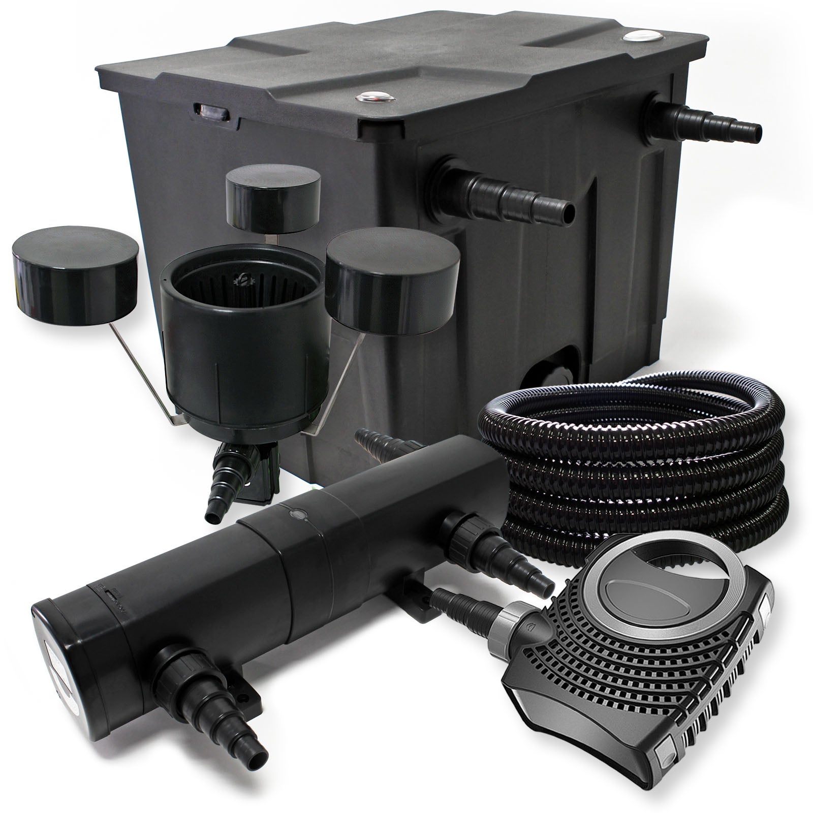 Kit complet: CBF-350 Filtre de bassin jusqu'à 12000 L Biologique ...