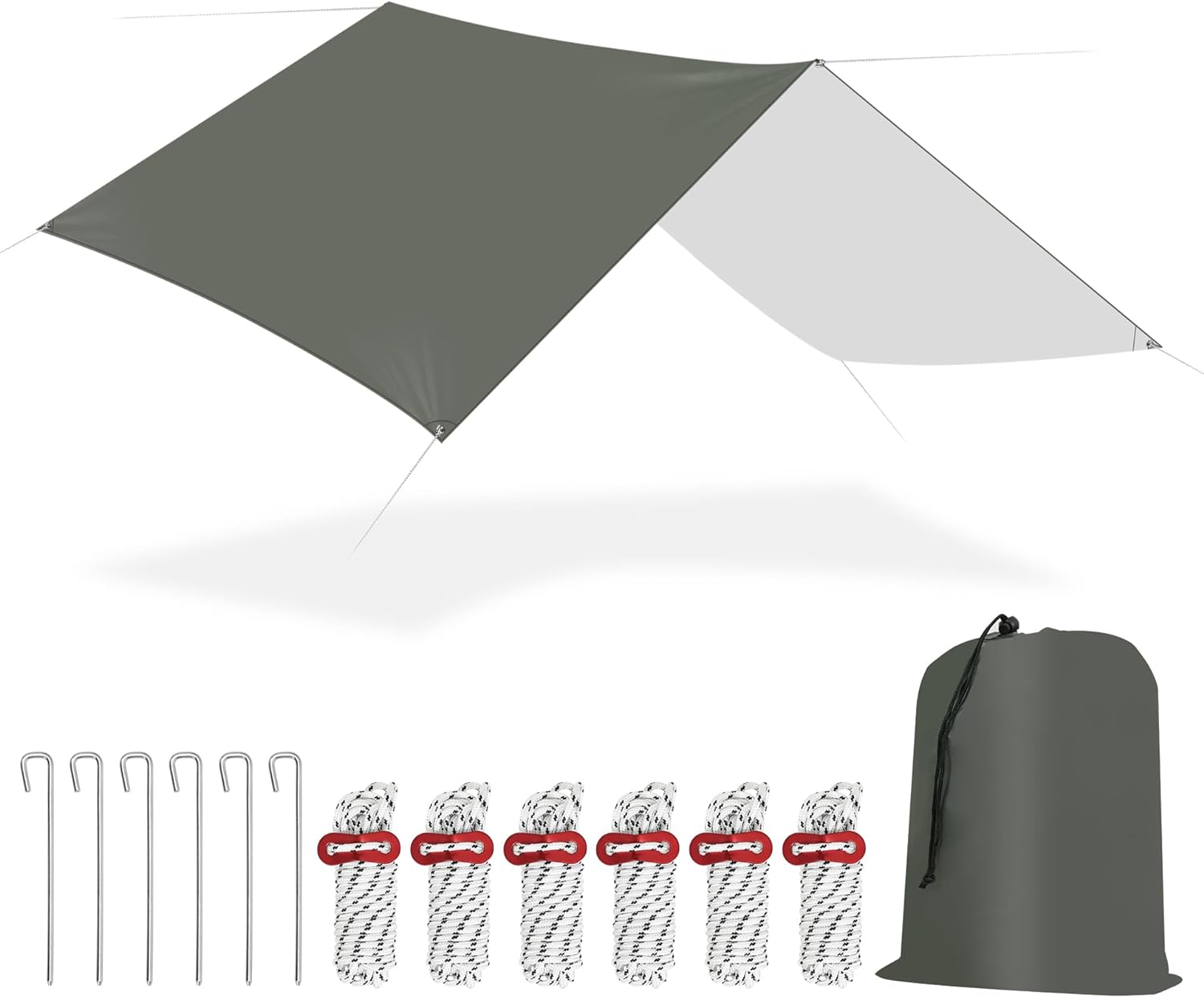 Bâche de Protection Extérieur, 3x3 m, Bâche Camping, Bâche Imperméable ...