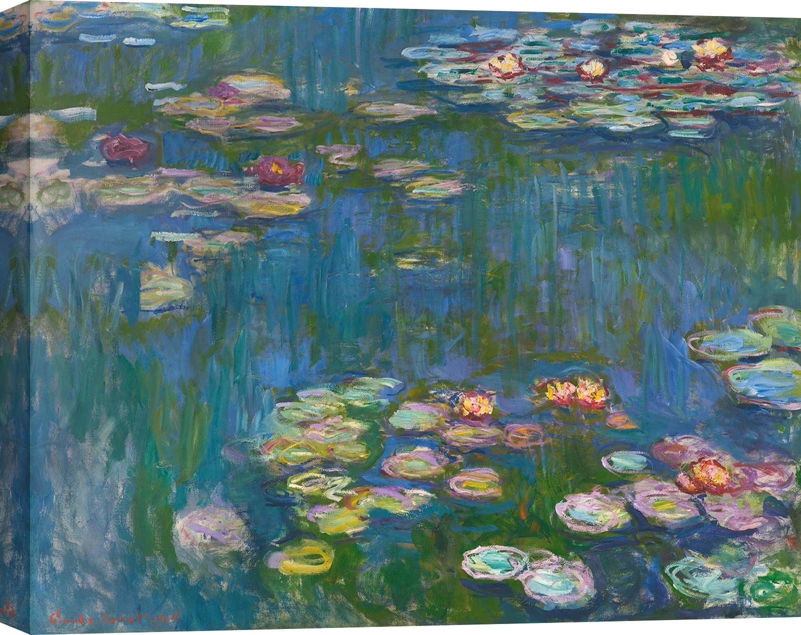 Tableau impressionniste Claude Monet, impression sur toile - Nymphéas ...
