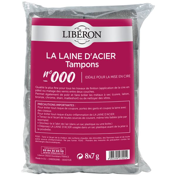 LIBERON - Laine d'acier n°000 - 8x7 g | Leroy Merlin
