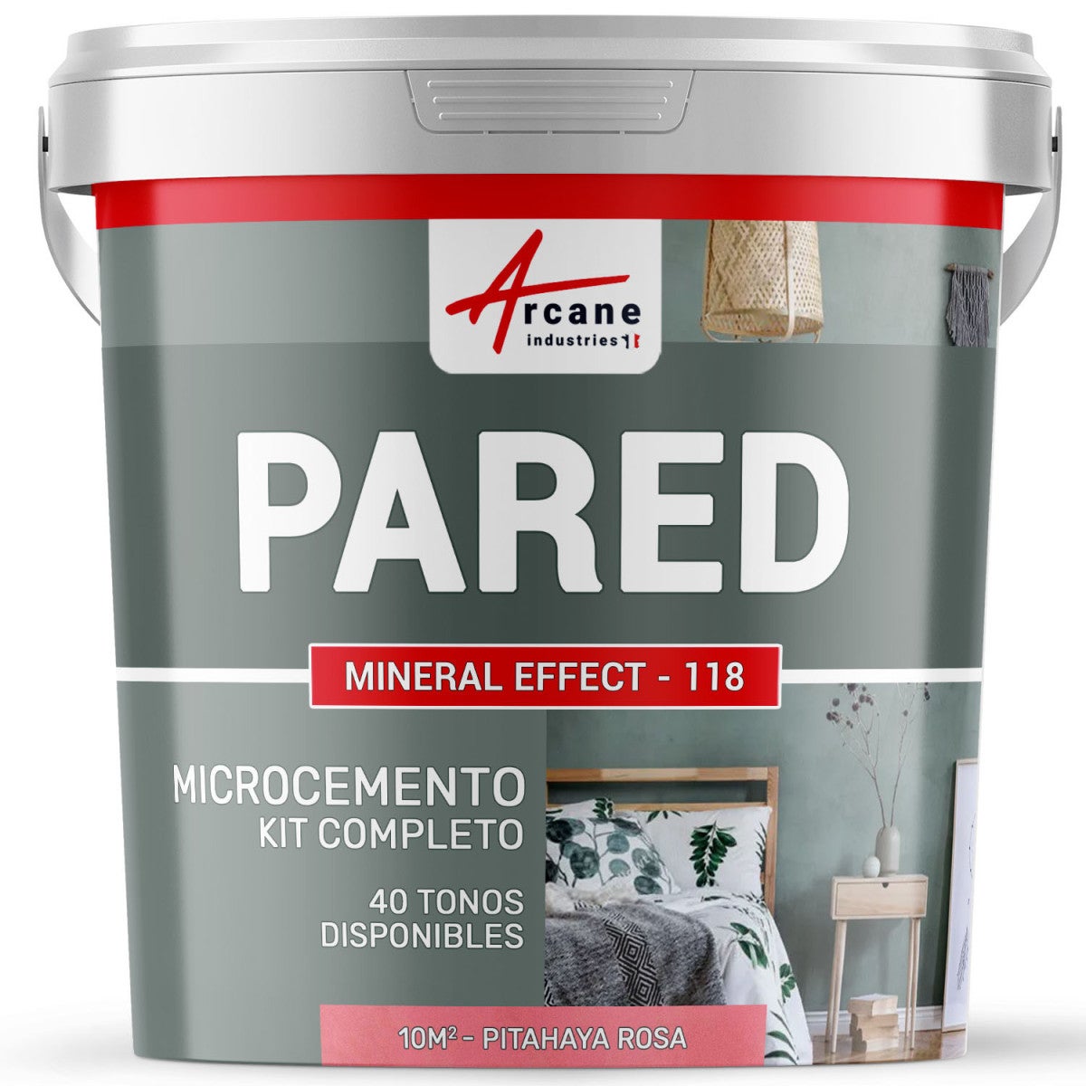 Kit microcemento para muros - 10 m² Pitahaya Rosa - ARCANE INDUSTRIES ...