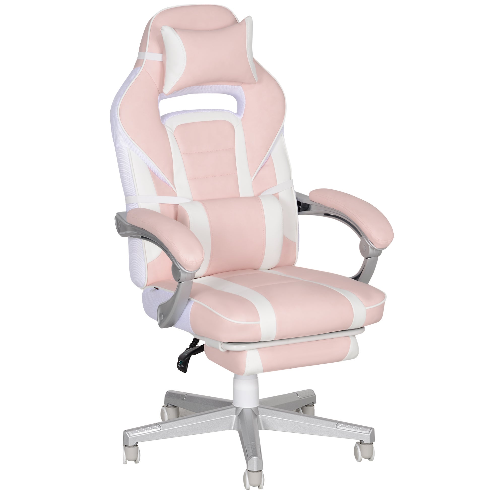 Silla Gamer Ergonómica con Reposapiés, Respaldo Inclinable 150°, Altura ...