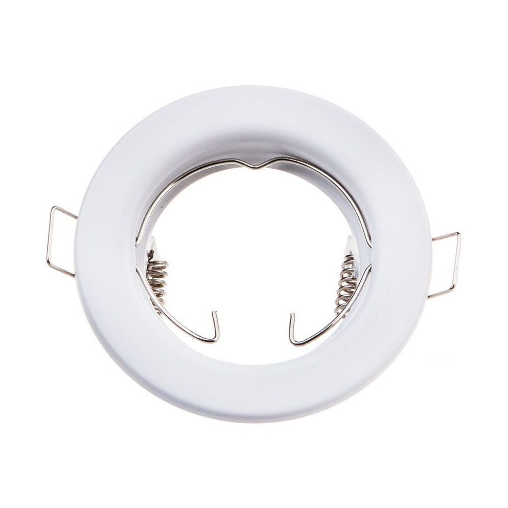 Support de spot LED encastré GU10 et GU5.3 (MR16) rond blanc (boîte de ...