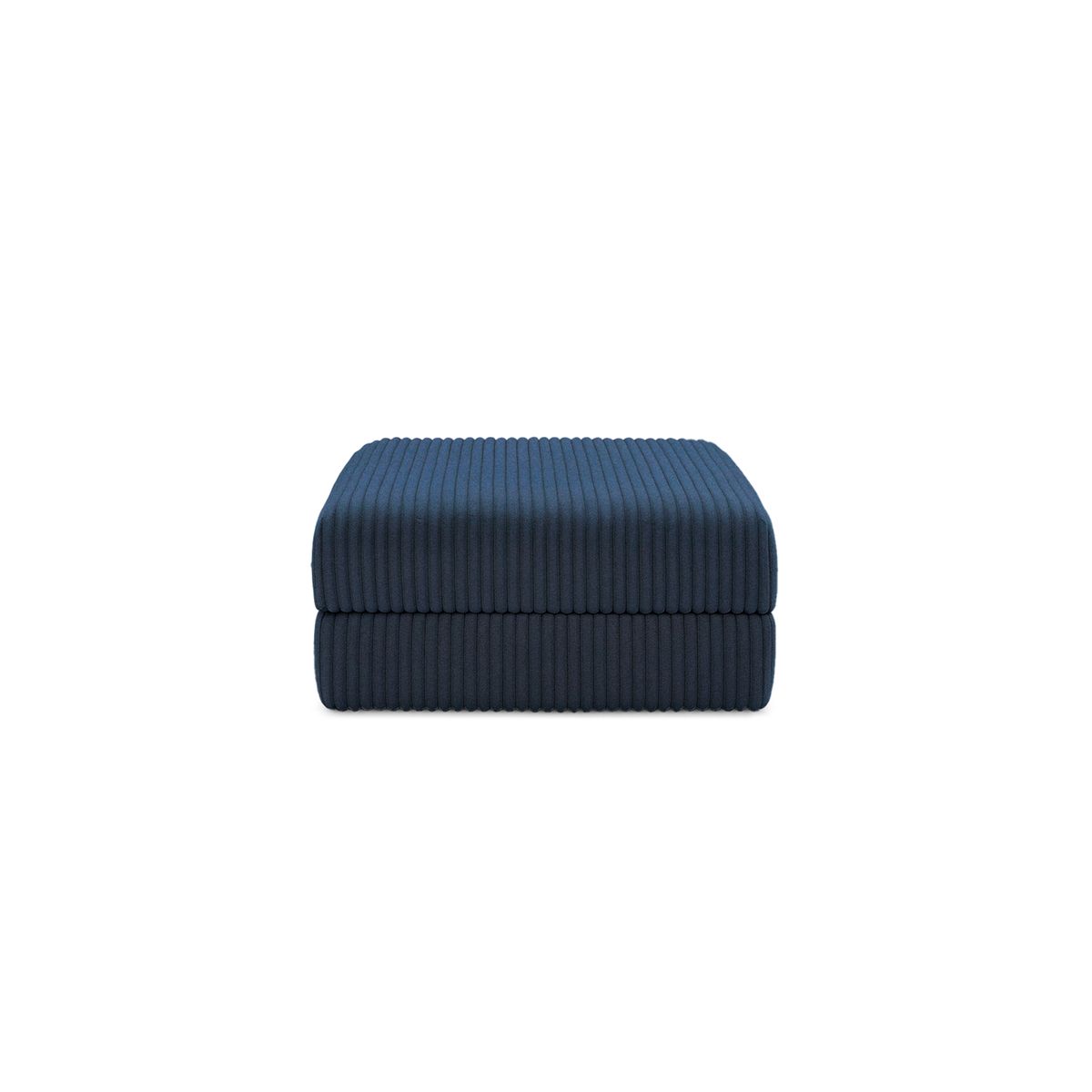 Pouf modulable et convertible - Velours côtelé XL - Bleu | Leroy Merlin