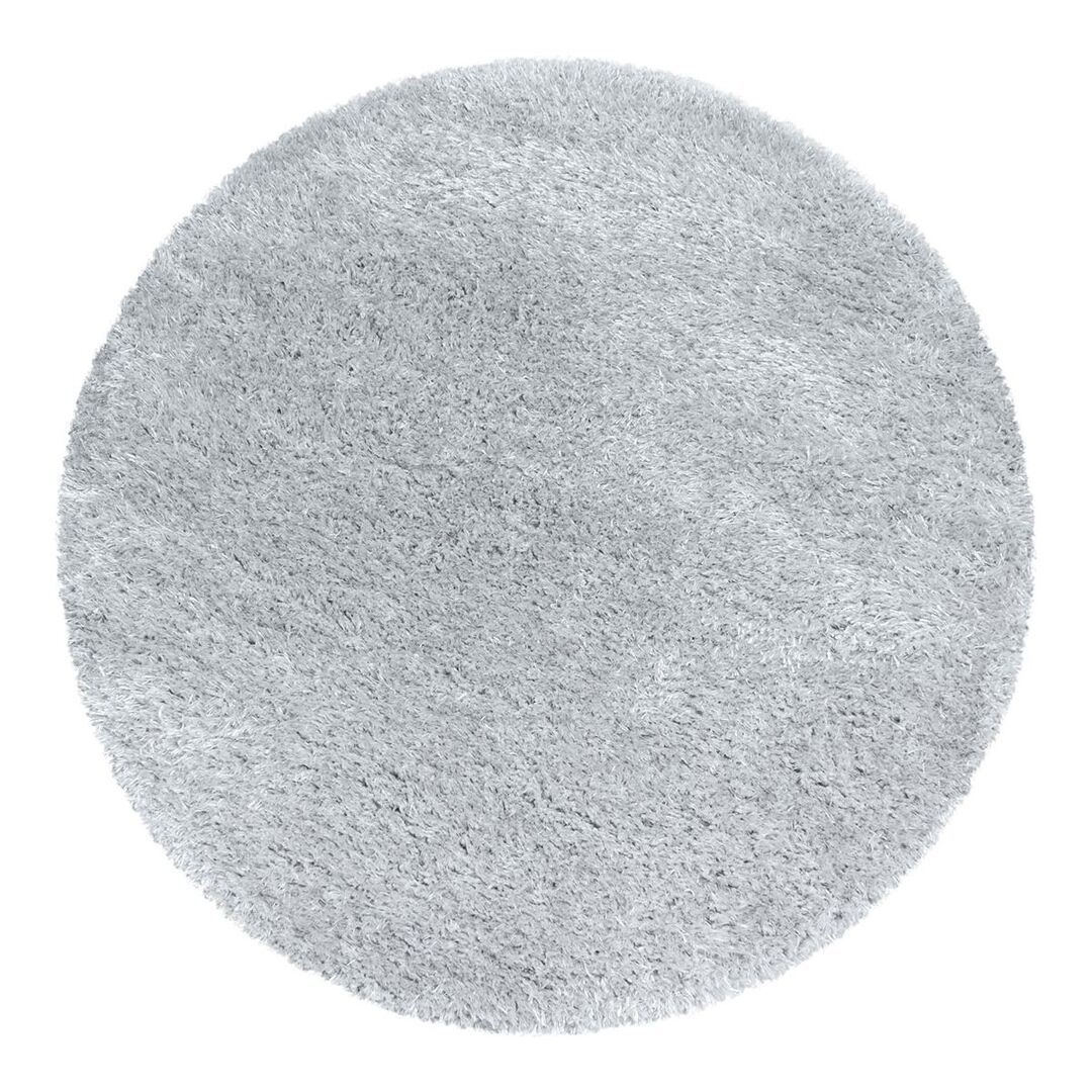 Tapis uni design en polyester Argenté Ø 160 SERA | Leroy Merlin