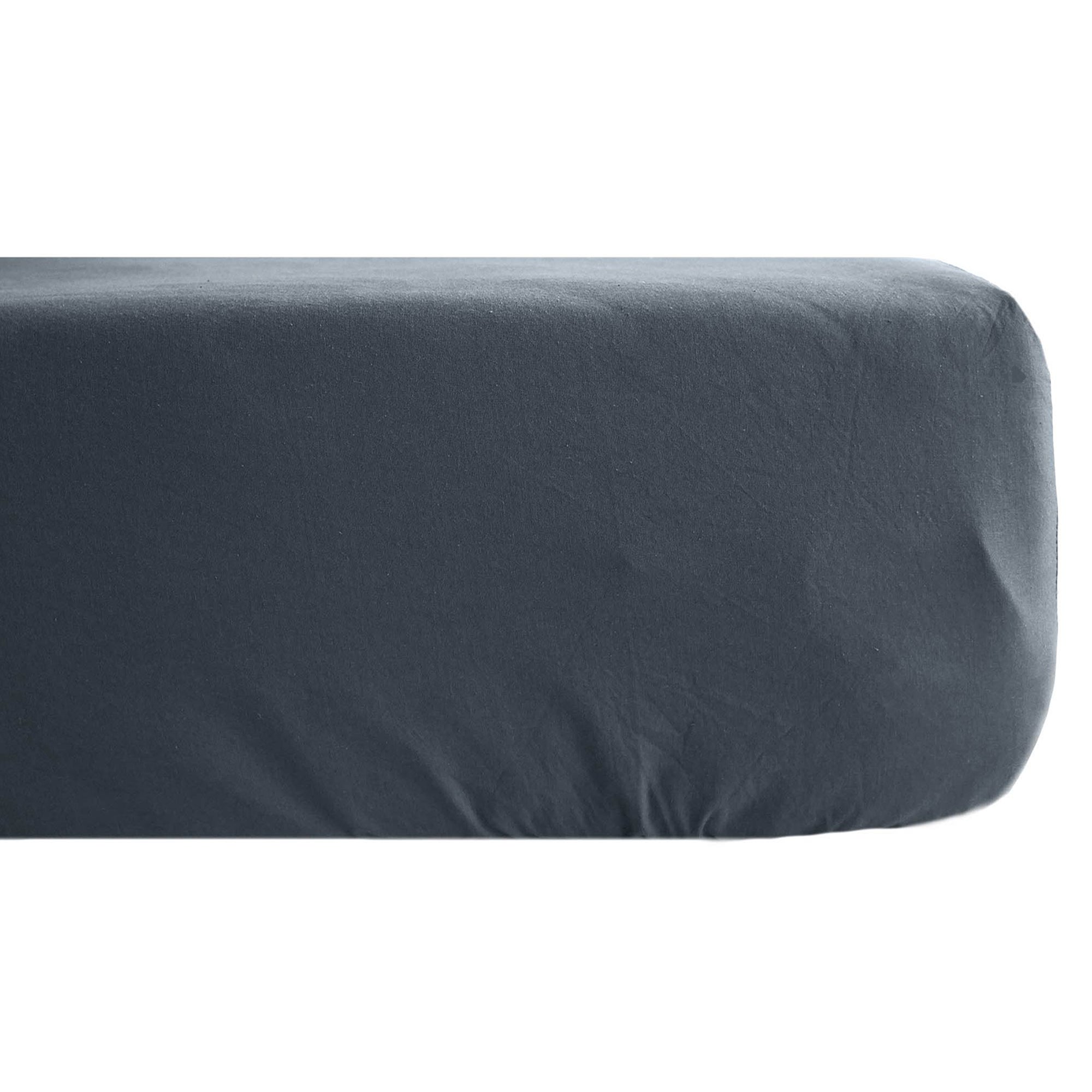 Drap housse 180x200 cm pur coton collection PALACE noir granit | Leroy ...