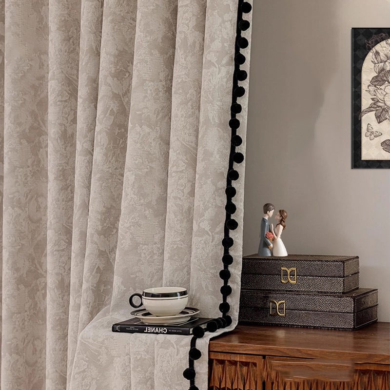Cortinas opacas de dos paneles para dormitorio, con diseño francés ...
