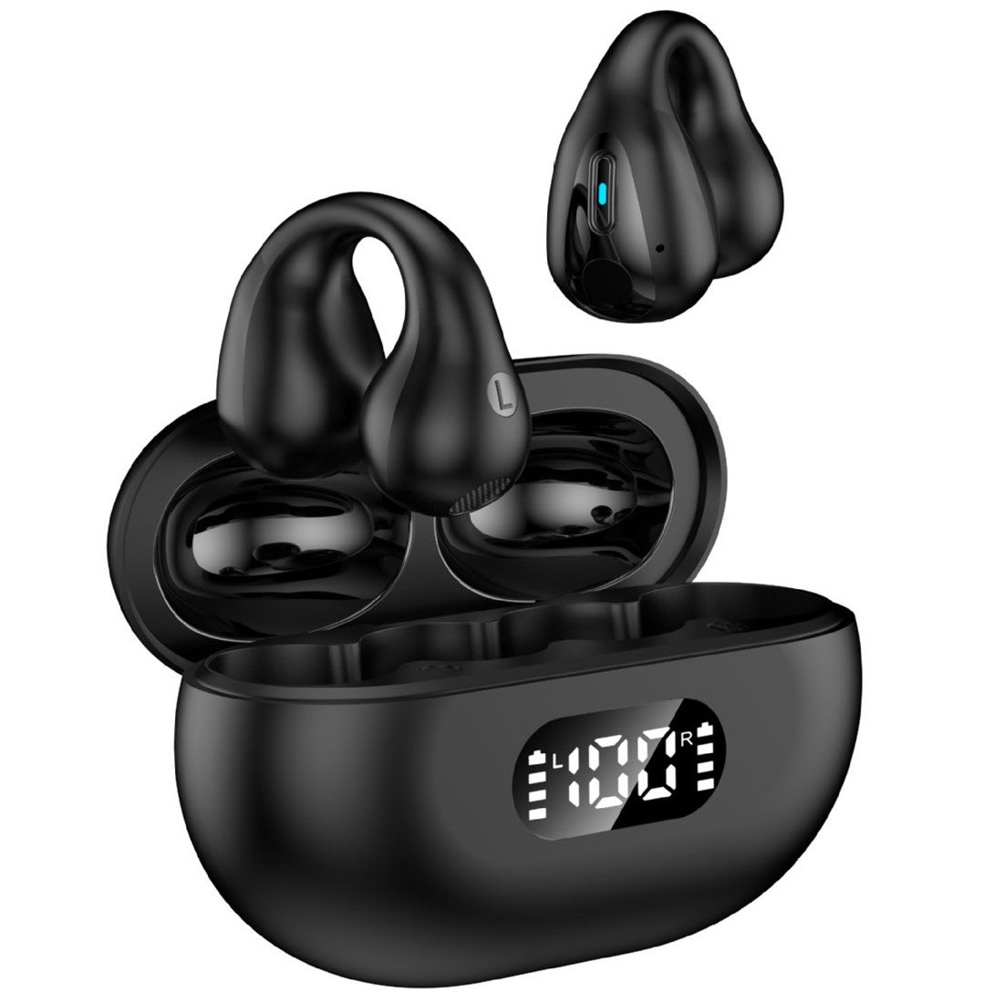 Cuffie wireless ad orecchio aperto Bluetooth 5.2 Black | Leroy Merlin