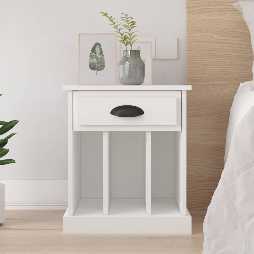 Table de chevet，Table d'appoint, Table de nuit pour Salon Chambre blanc ...