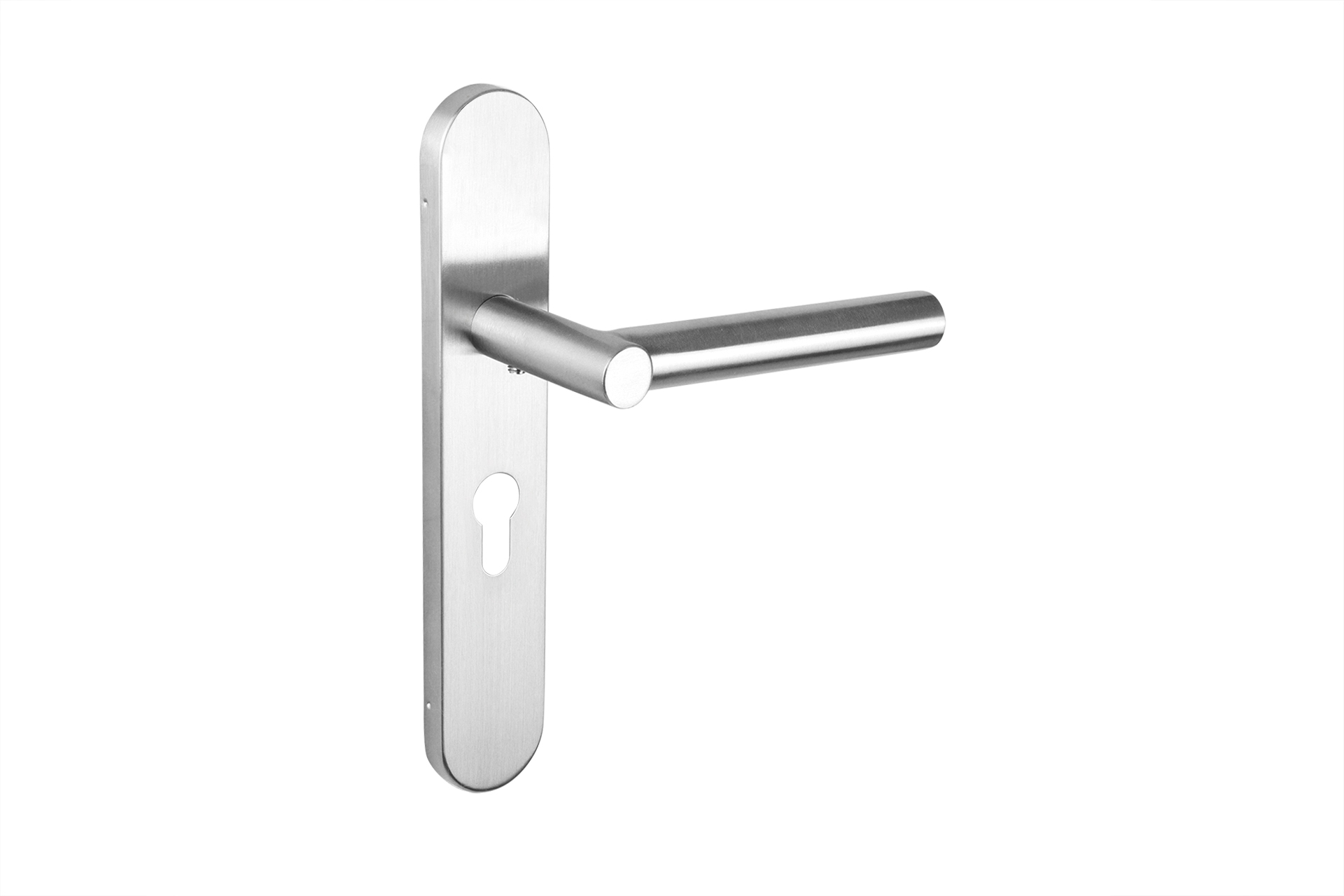 Wovar Poignée de porte Lavuzo Grosetto inox plaque arrondie PC55 - Par ...