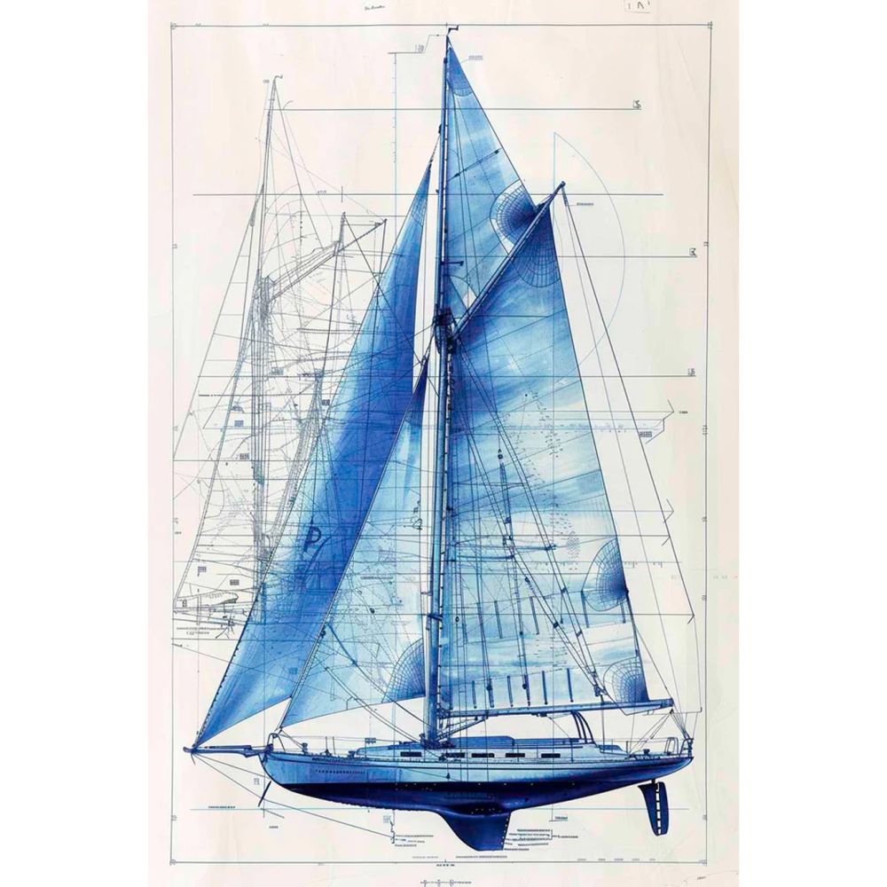 Affiche - Le plan du voilier - Posters de nos Régions - Format A2 ...