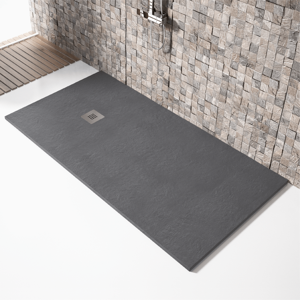 Receveur de douche 90x170cm extra plat MADISON en résine surface ...