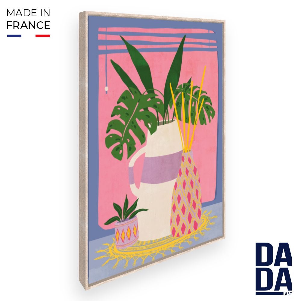 Toile encadrée Nature morte vibrante / 60x90cm / Cadre Effet naturel ...