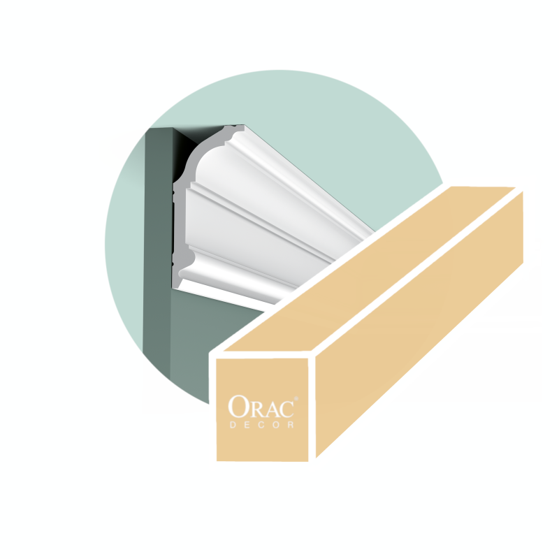 Corniche design linéaire - Orac Decor - L200xp6.4xH14.1cm - Carton ...