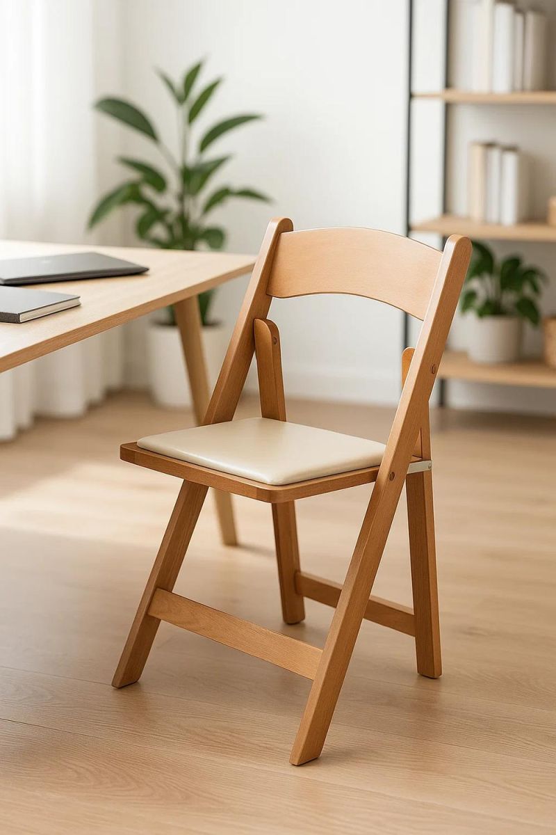 Pack 4 Sillas Plegables Wala Madera para Escritorio y Comedor - Madera ...