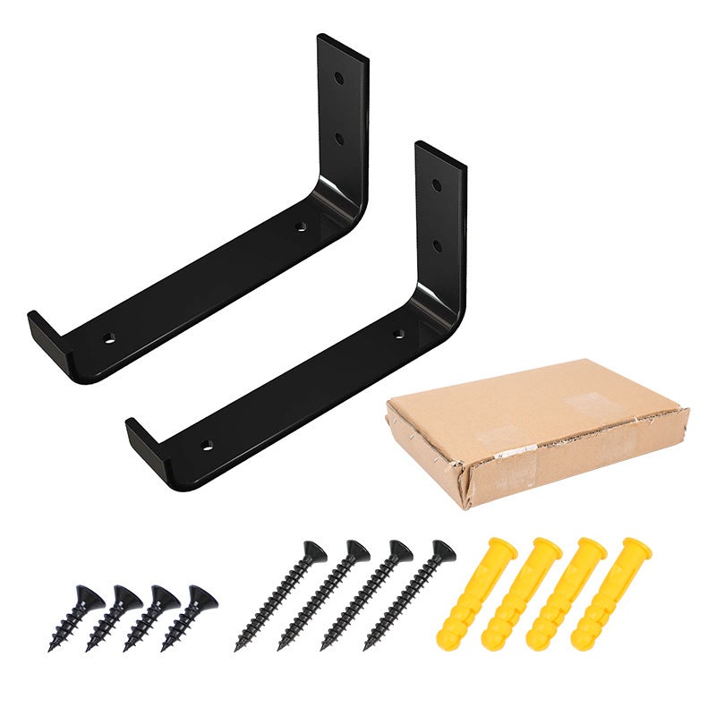 Pair of L-Shaped Wall Mount Invisible Shelf Brackets M | Leroy Merlin