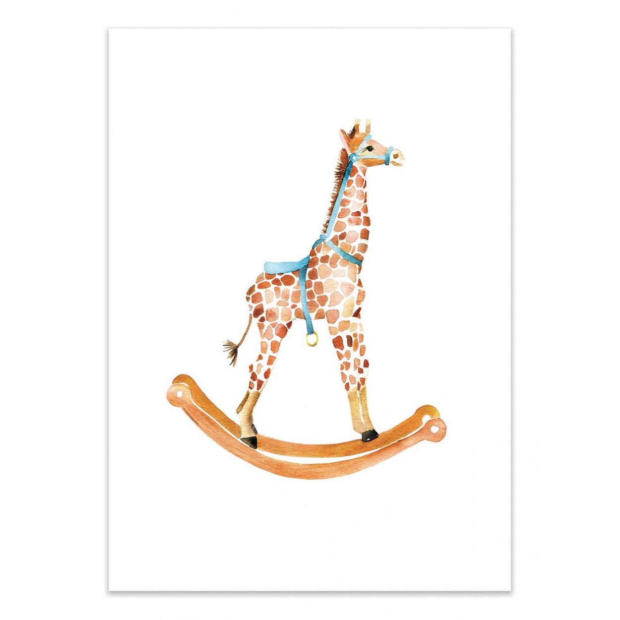 Art-Poster - Rocking Giraffe - Mercedes Lopez Charro - 50 x 70 cm ...