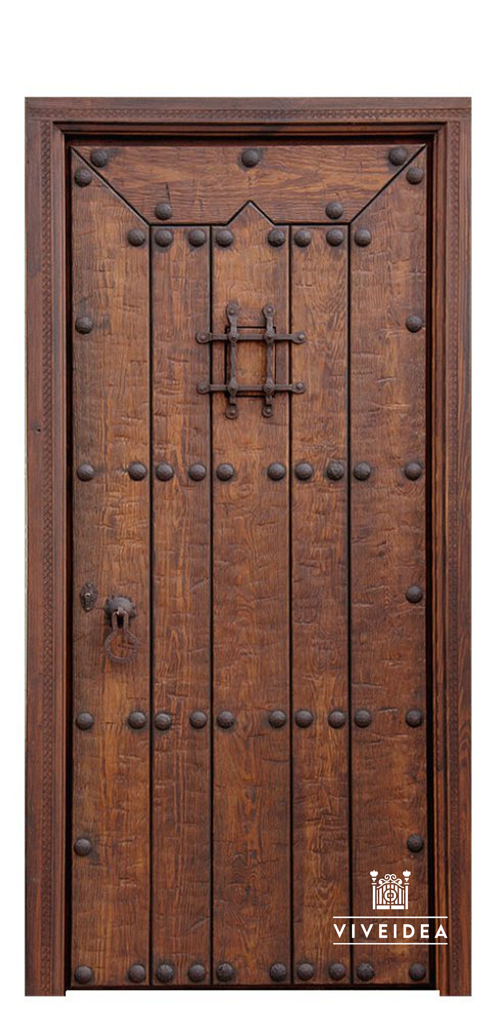 PORTE D'ENTRÉE UN VANTAIL RUSTIQUE SCULPTÉE, BOIS PIN HAUTE QUALITÉ ...