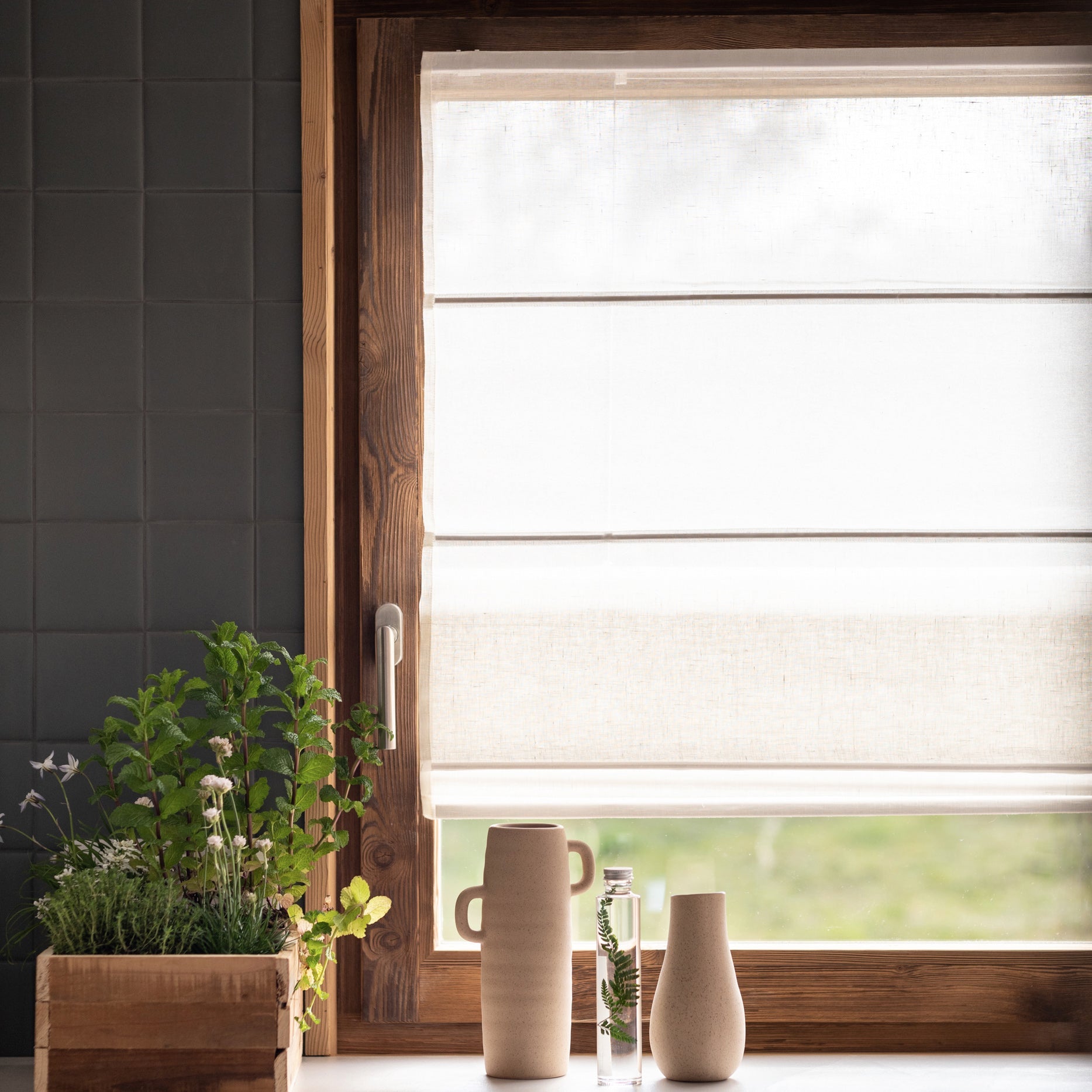 MADURA - Store bateau Carlina en Lin lavé légèrement froissé Blanc ...