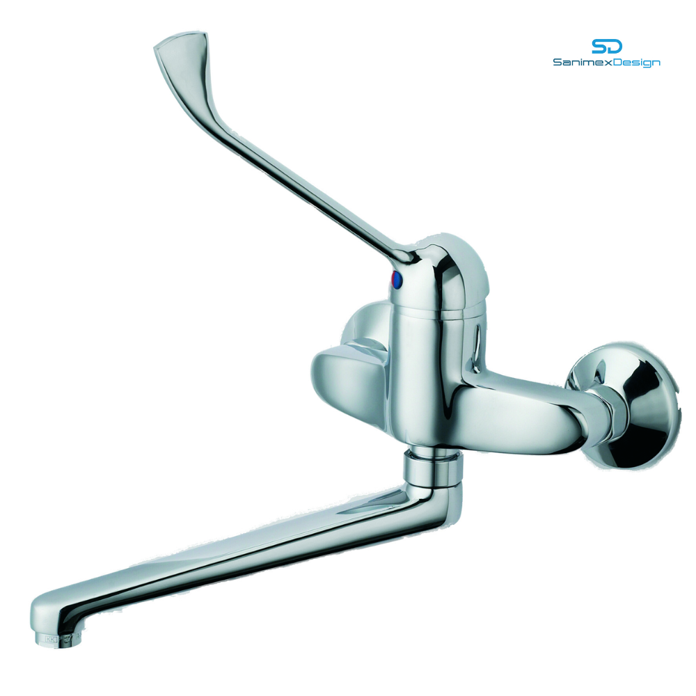 Saniline mitigeur de lavabo mural avec long levier | Leroy Merlin