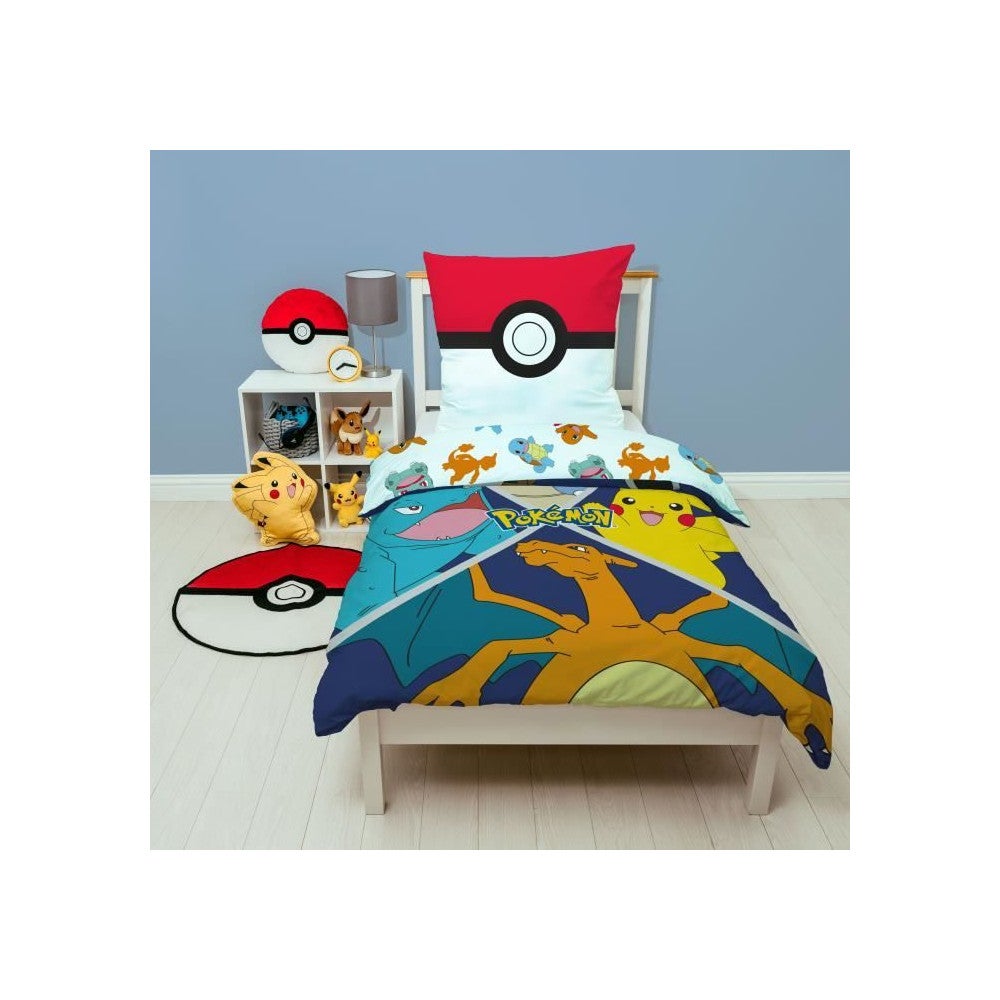 Parure de lit - POKEMON - Starter Evolution II - Microfibre - 1 housse ...