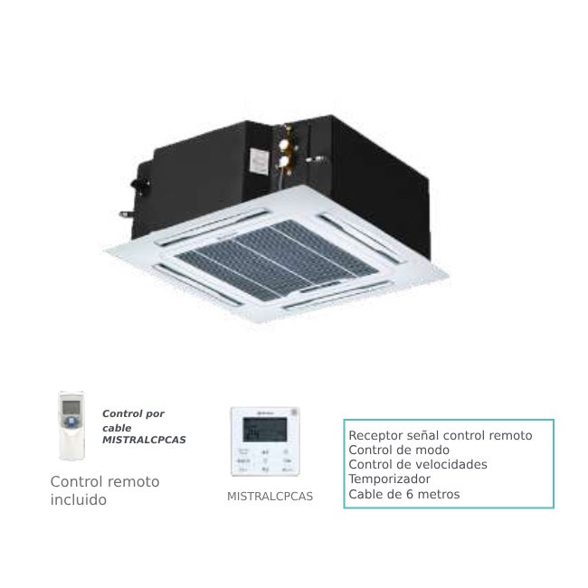 Cassette Fan Coil Serie MISTRALCAS95K1 , 5.461 fg, Climatización ...
