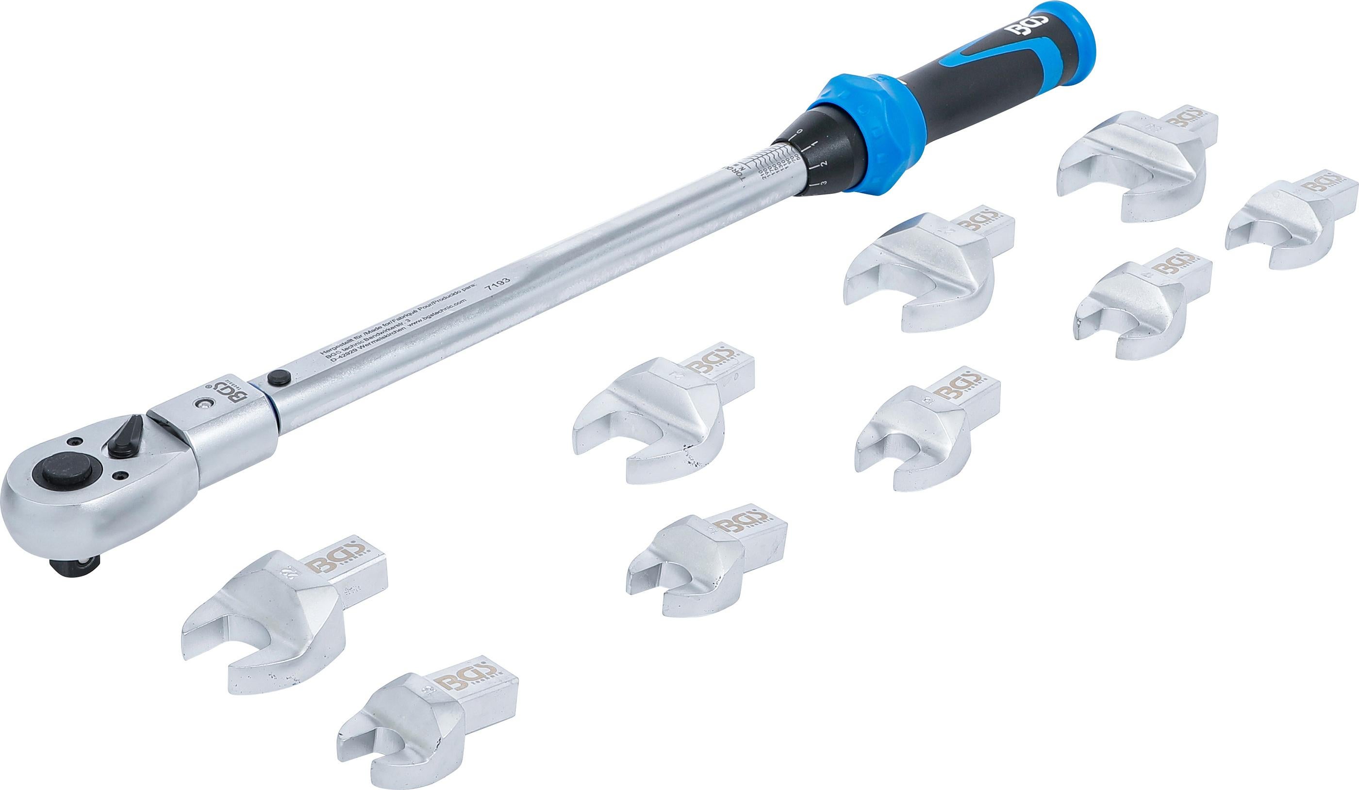 BGS 7193 Torque Wrench Set for Insertion Tools 14 x 18 mm 40-210 Nm 11 ...