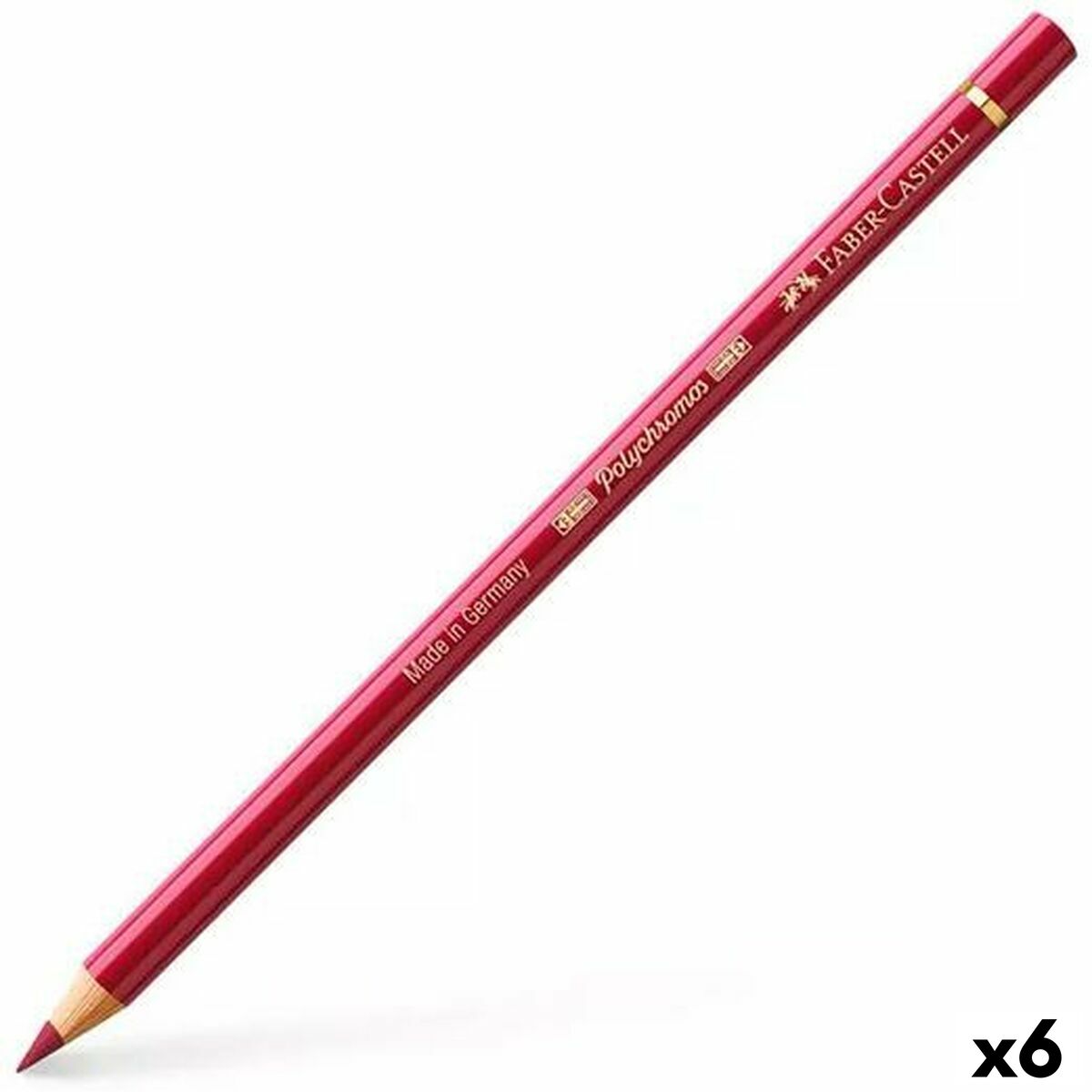 Crayons de couleur Faber-Castell Polychromos Rouge intense (6 Unités ...