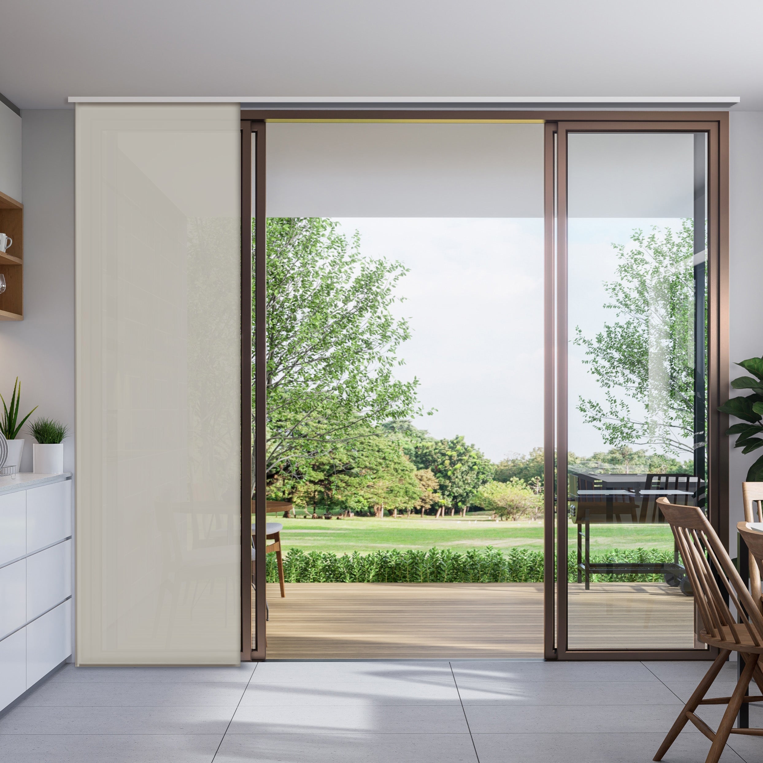 65x300 Wellmira Paneles Japoneses Luna Gris Screen: Para Puertas de ...