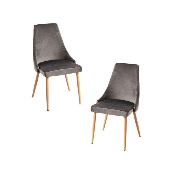 Pack 2 Sillas Stoik Wood - Gris oscuro | Leroy Merlin