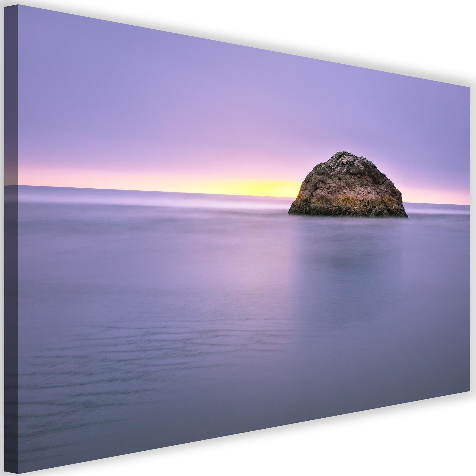 Tableau le rocher au milieu de la mer - 120 x 80 cm | Leroy Merlin